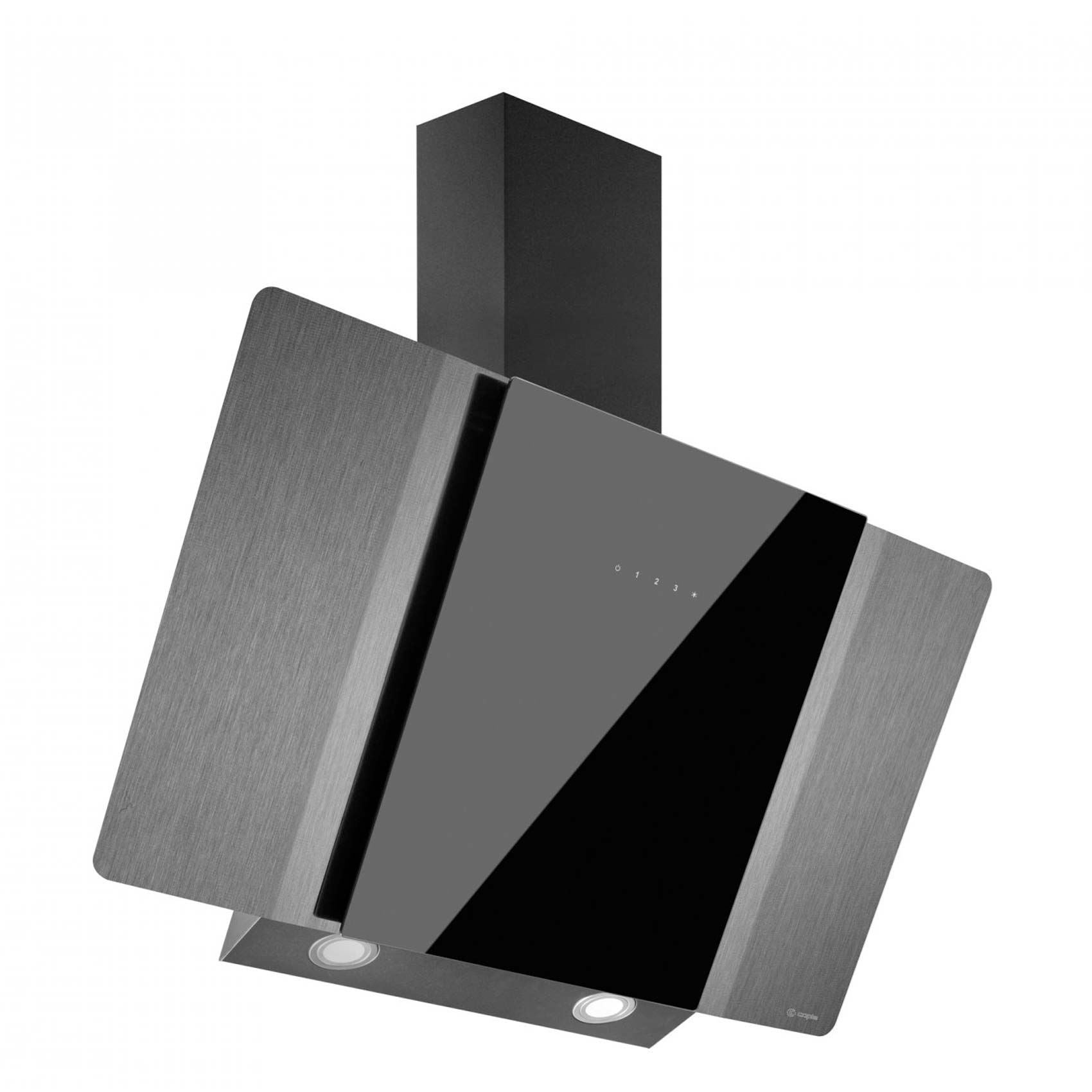 Caple ZEL900GM - Gunmetal with black glass Wall Chimney Extractor - 90 ...