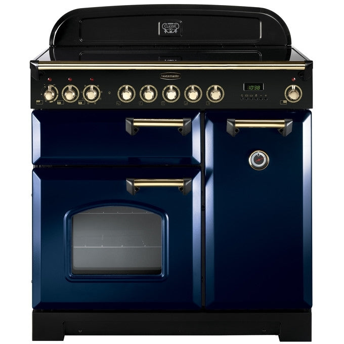 Rangemaster Classic Deluxe CDL90EIRB/B - Blue 90cm Range Cooker - Indu ...