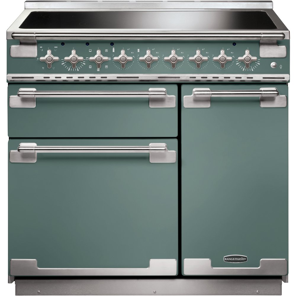 Rangemaster Elise ELS90EIMG - Mineral Green 90cm Range Cooker - Induct ...