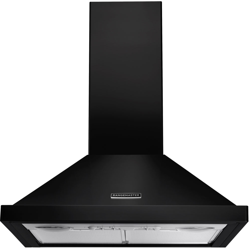 Rangemaster RHDC60BL/C - Black/Chrome 60cm Chimney Extractor - 480 m³ ...