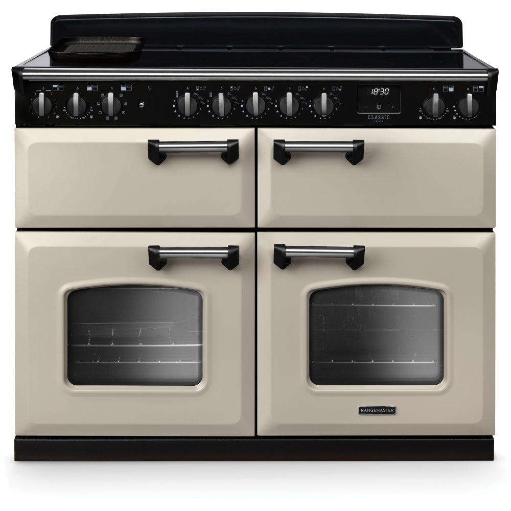 Rangemaster CLDLB110EIPPCR/CM1 - Pale Cream/Chrome Range Cooker - 110c ...