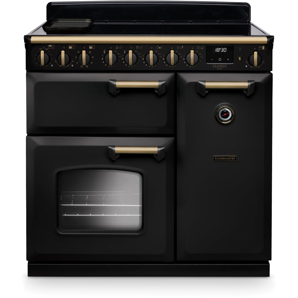 Rangemaster CLDL90EIPCBL/AB1 Classic Deluxe - Charcoal Black / Antique ...