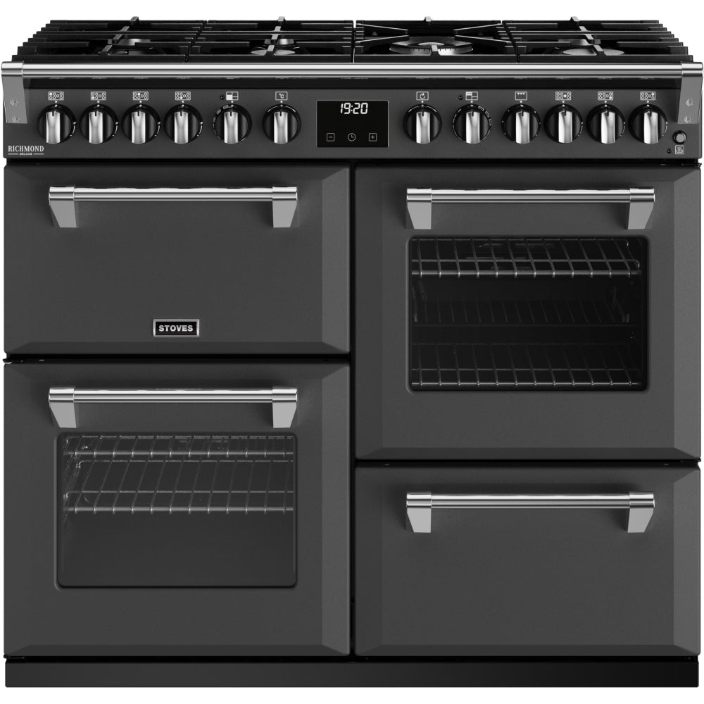 Stoves Richmond Deluxe D1000DF 444411540 - Anthracite Grey 100cm Dual ...