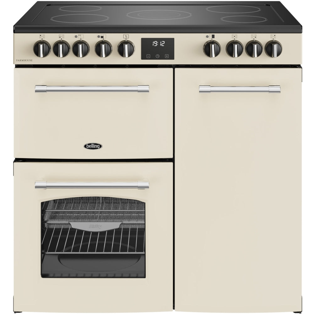 Belling RCA Farmhouse 90E 444411818 - Cream Range Cooker - 90cm Electr ...
