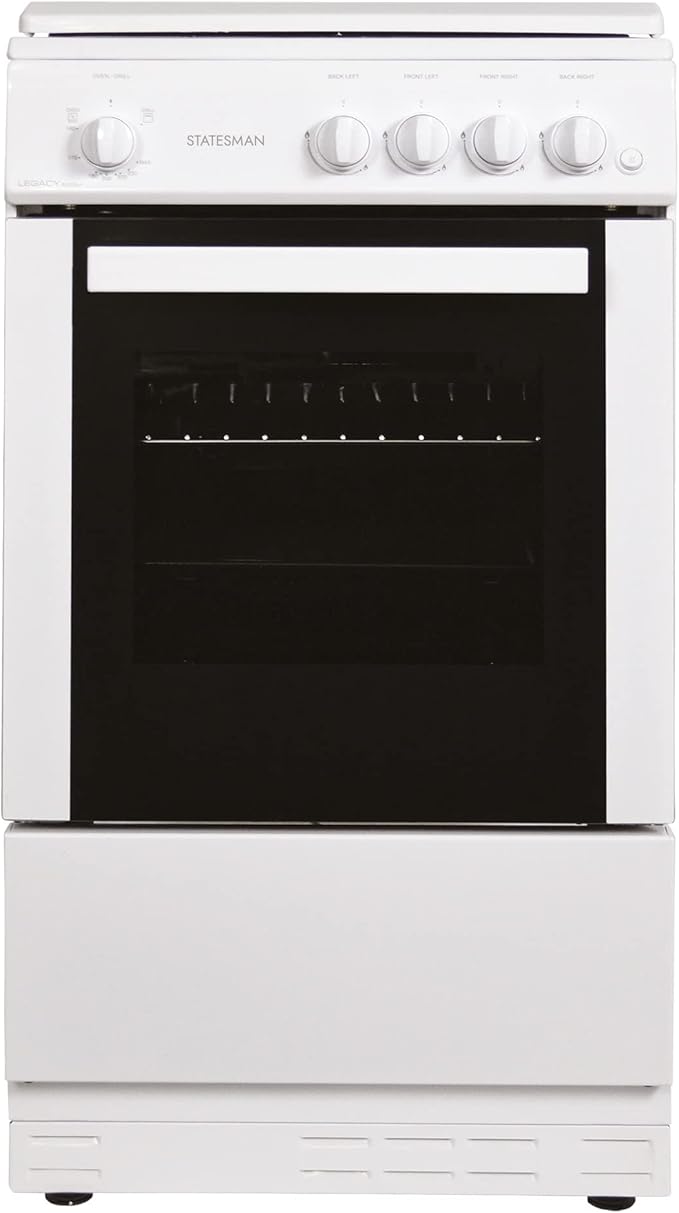 Statesman LEGACY50GSLF -SLIM DEPTH 50CM White Single Oven Gas Cooker w ...