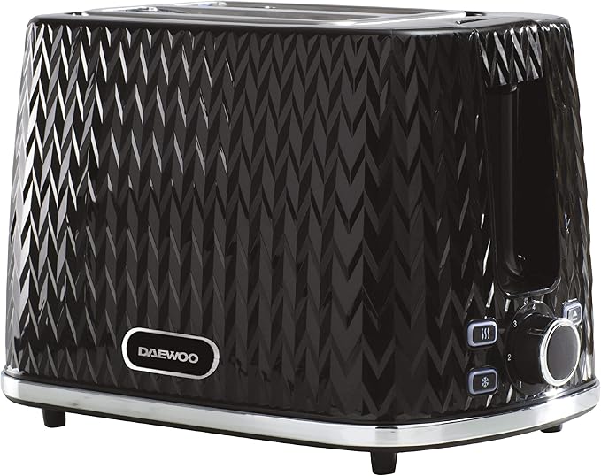 Daewoo SDA1774 - Black 2 Slice Toaster - Self-centering, High Lift, An ...