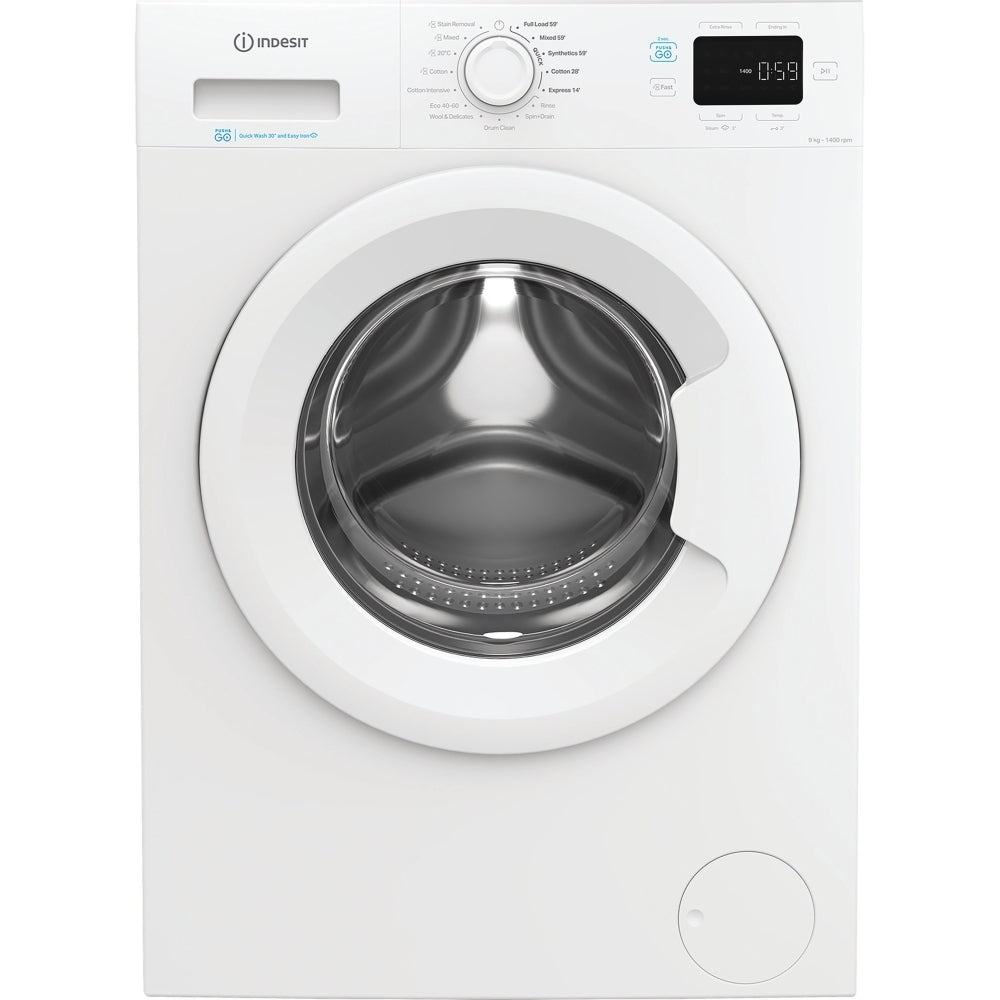 Indesit IP 946 PUSH&GO UK - White 9KG Washing Machine - 1400 RPM - A e ...