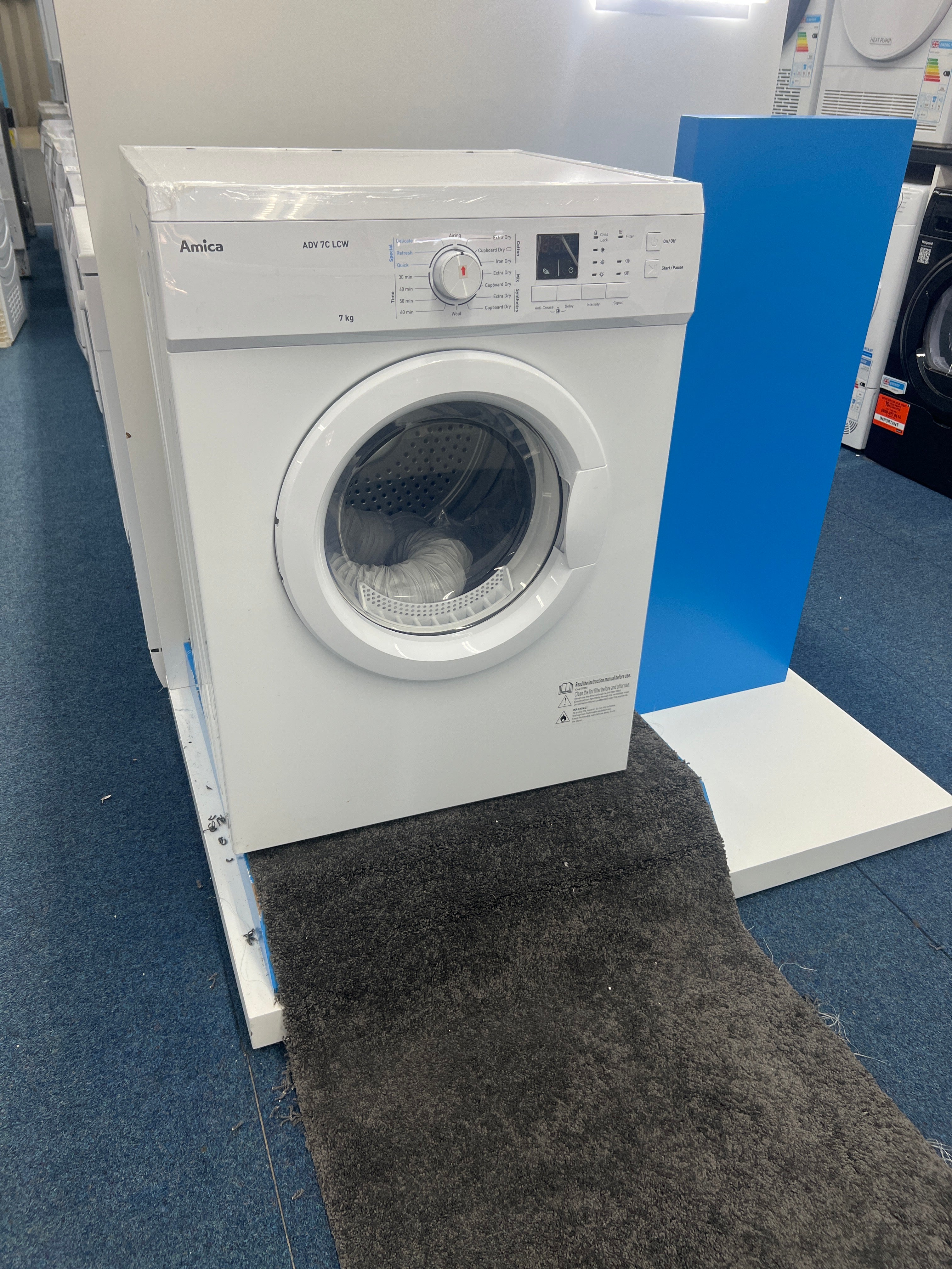 Amica ADV7CLCW - White 7KG Vented Dryer - C energy - Unboxed ...