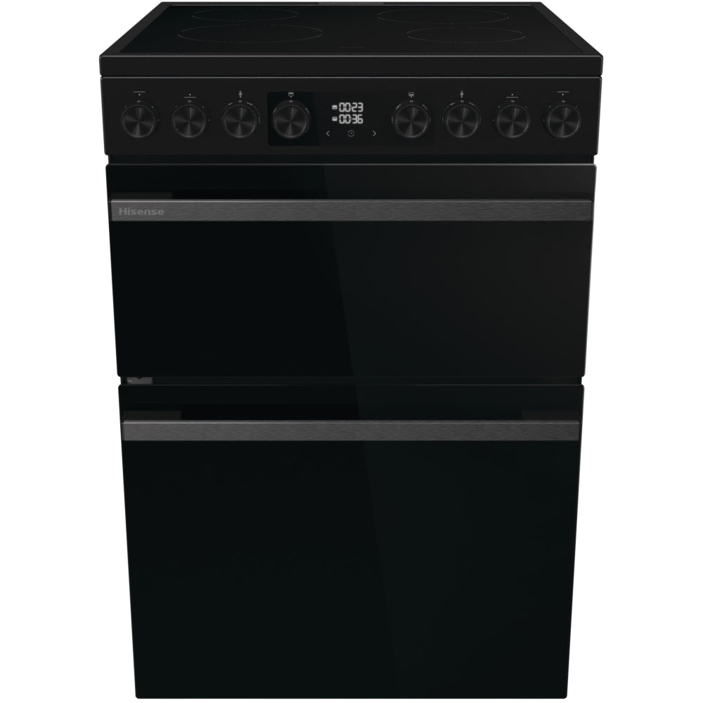 Hisense HDCEC6C20B - Black Electric Double Oven Cooker - Ceramic Hob ...