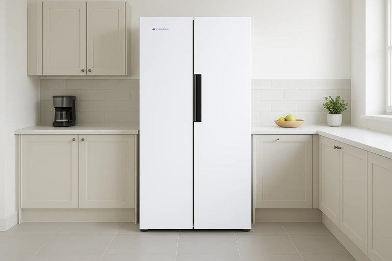 Iceking IQ30-SBS178W - White American Fridge Freezer - 445L - E Energy ...