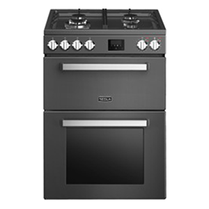 Tesla TMRDF60B - Black/Stainless Steel Dual Fuel Range Cooker - 68L ...