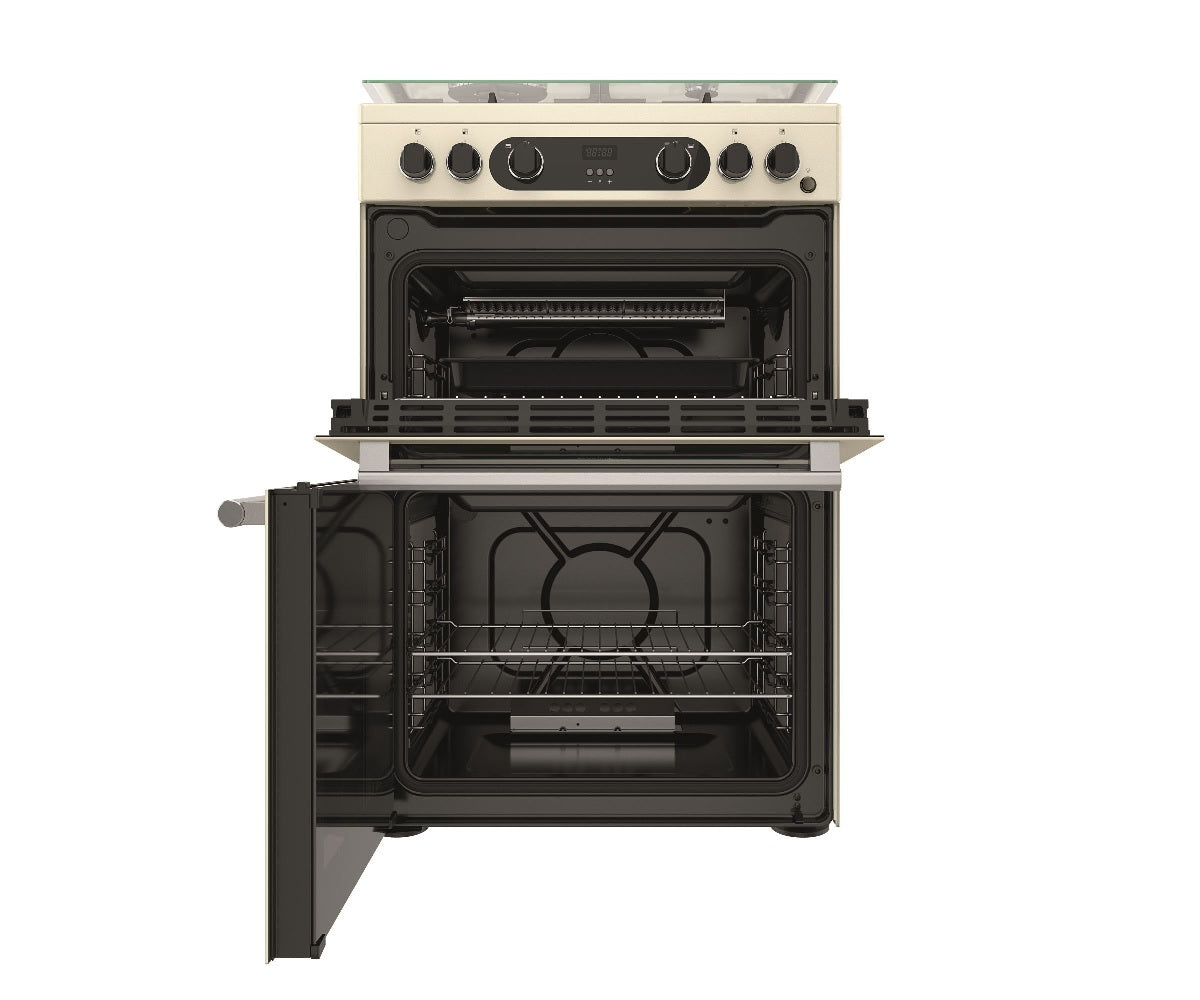 Hotpoint CD67G0C2CJ/UK - Cream 4 Zone Gas Cooker - Catalytic cleaning ...