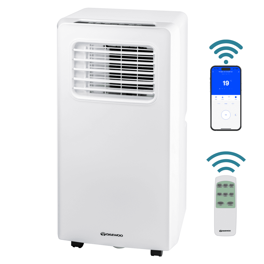 Daewoo COL1574GE - White 9000 BTU Portable Air Conditioning Unit - WiF ...