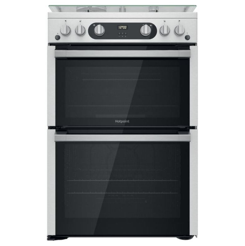 Hotpoint HDM67G0C2CX/U - Silver 4 Zone Gas Cooker - Catalytic cleaning ...