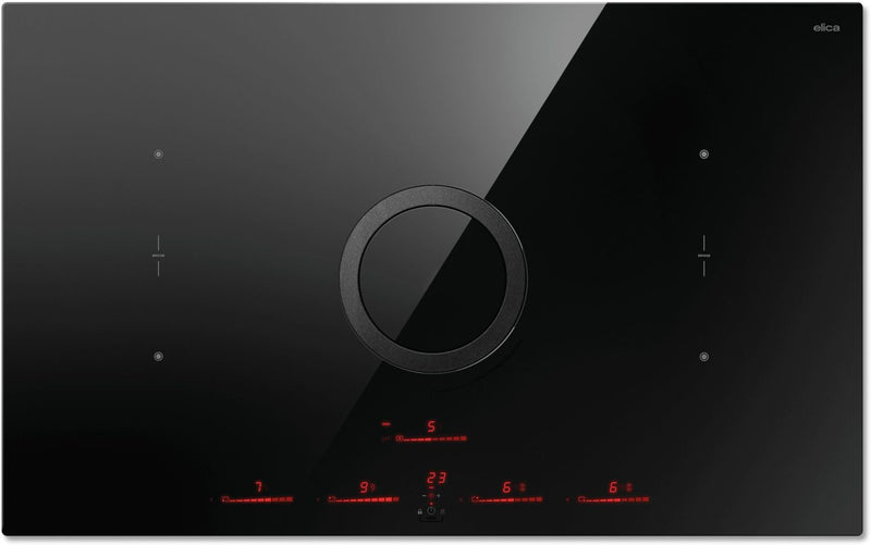 Elica NT-SWH-EVO-BL - Black 80cm Venting Hob - 4 Induction Zones - B E ...