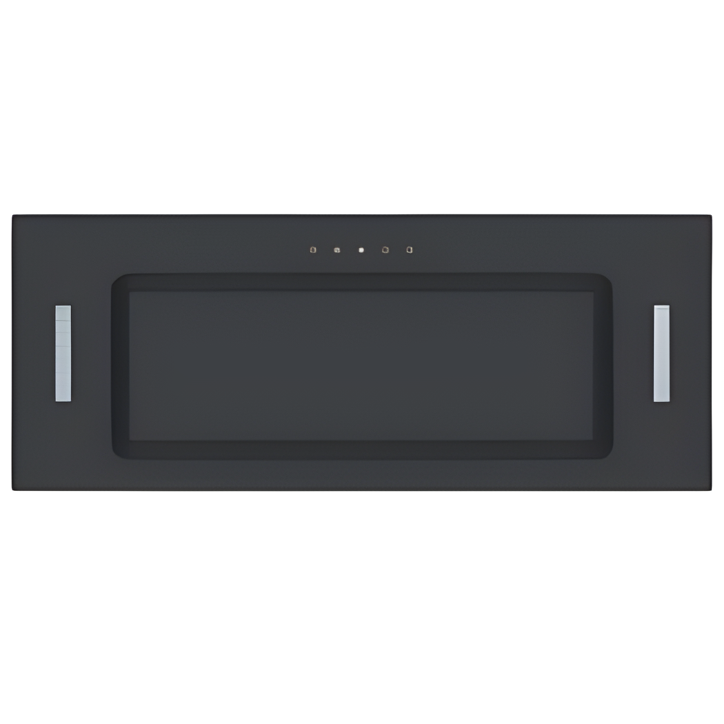 Cata UBICON52BK.1 - Black Glass 52cm Canopy Extractor Hood - 593m3/hr ...