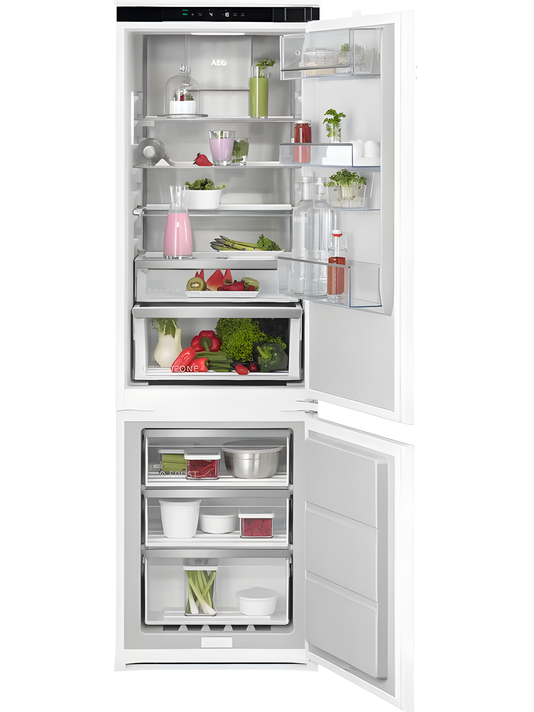 AEG NSC8M191DS - Integrated 70/30 Frost Free Fridge Freezer - D energy ...